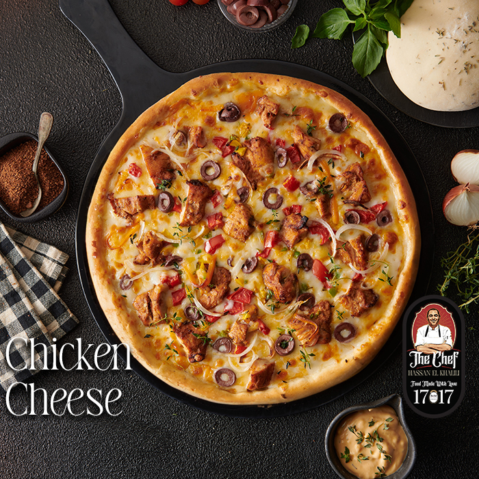 Chicken Cheese Pizza – The Chef Hassan ElKhalili